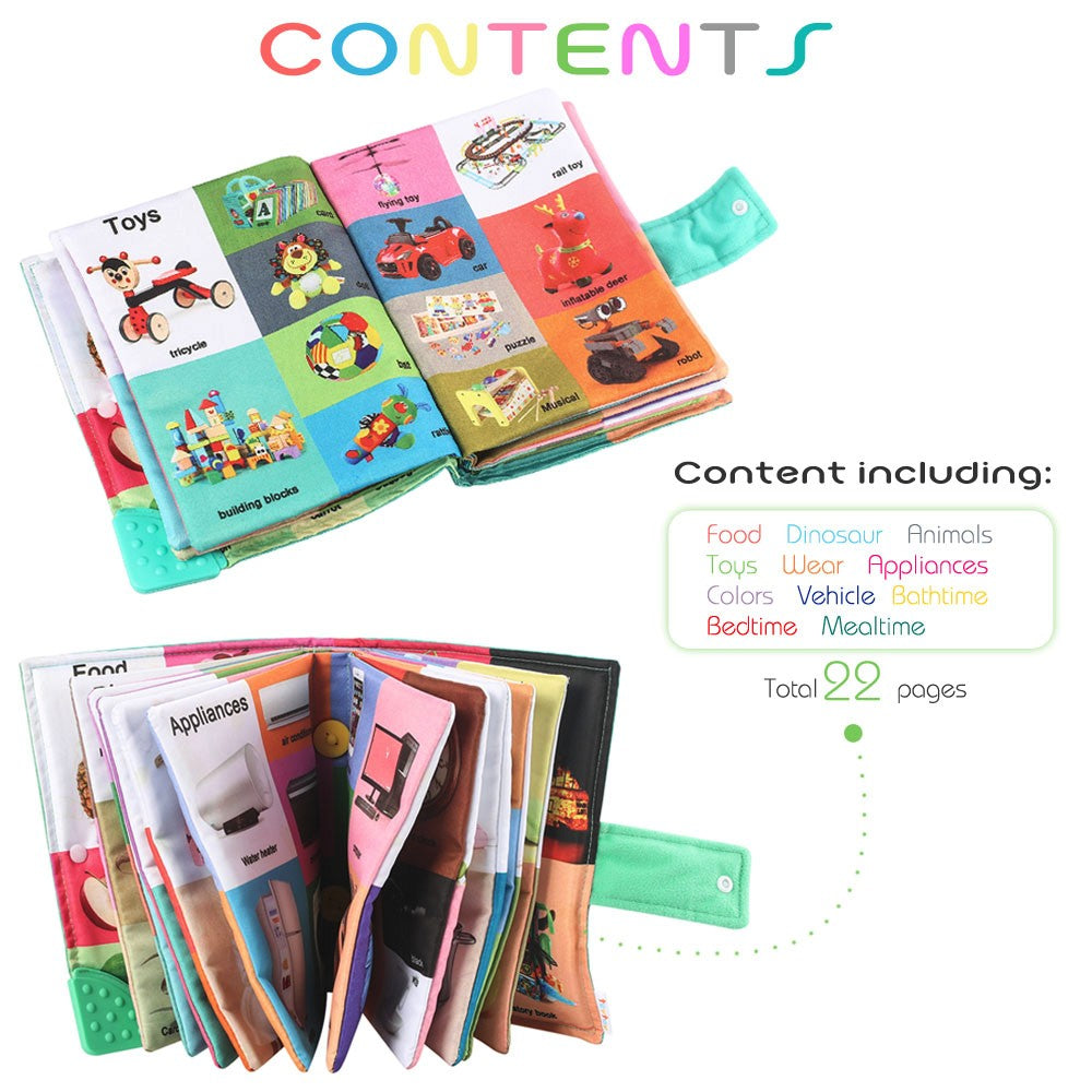 teytoy Baby Toy Zoo Series 26pcs Soft Alphabet Cards with Cloth Bag fo